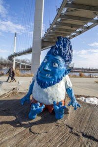 Meet Omar the troll hanging out under the BOB bridge - Iowa Road Trip